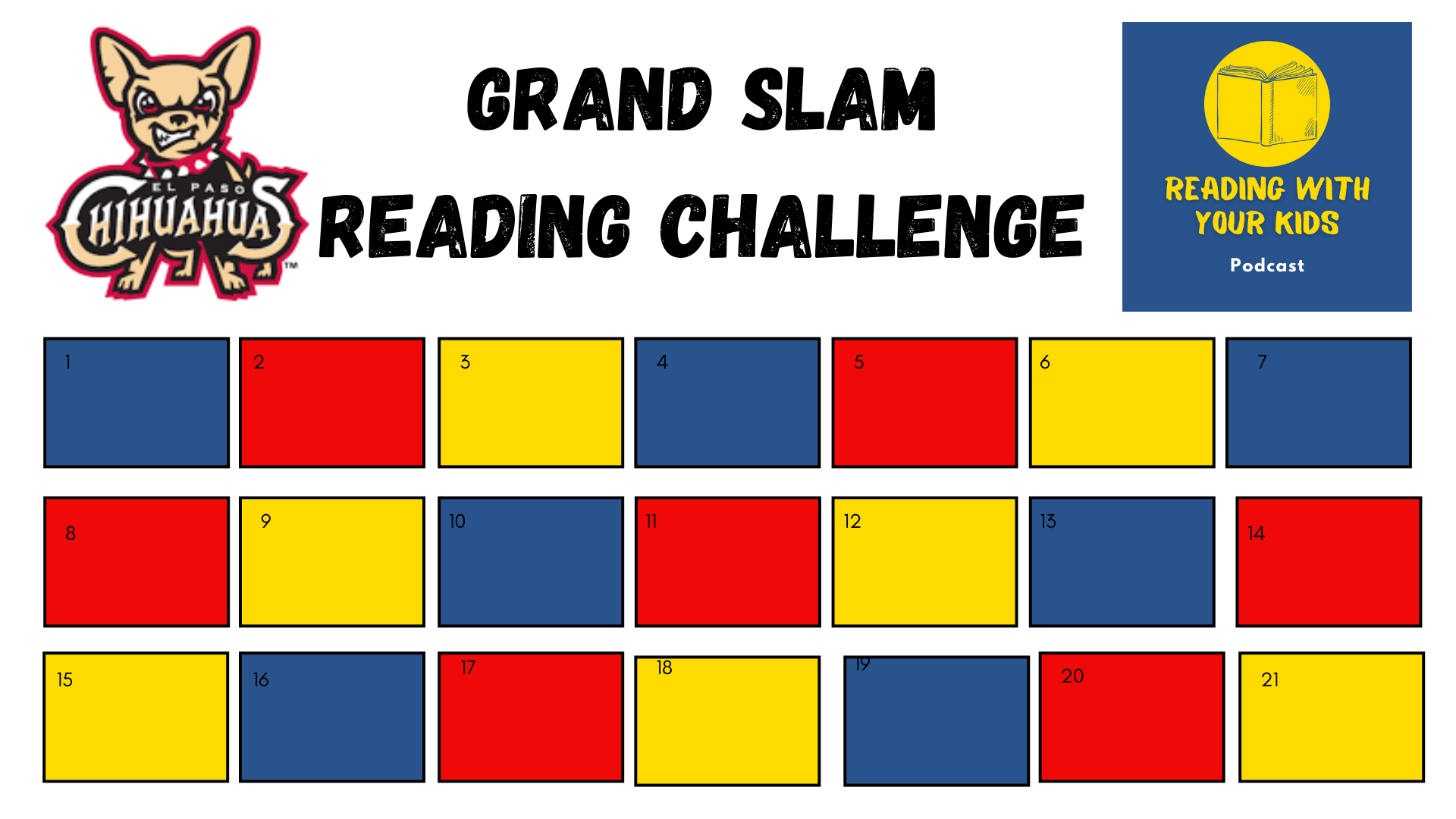 Grand Slam Reading Challenge – Reading With Your Kids Podcast